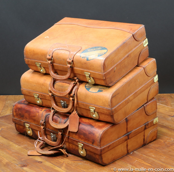 Valises : R2283-84-85 Set de 3 valises cuir Gigognes